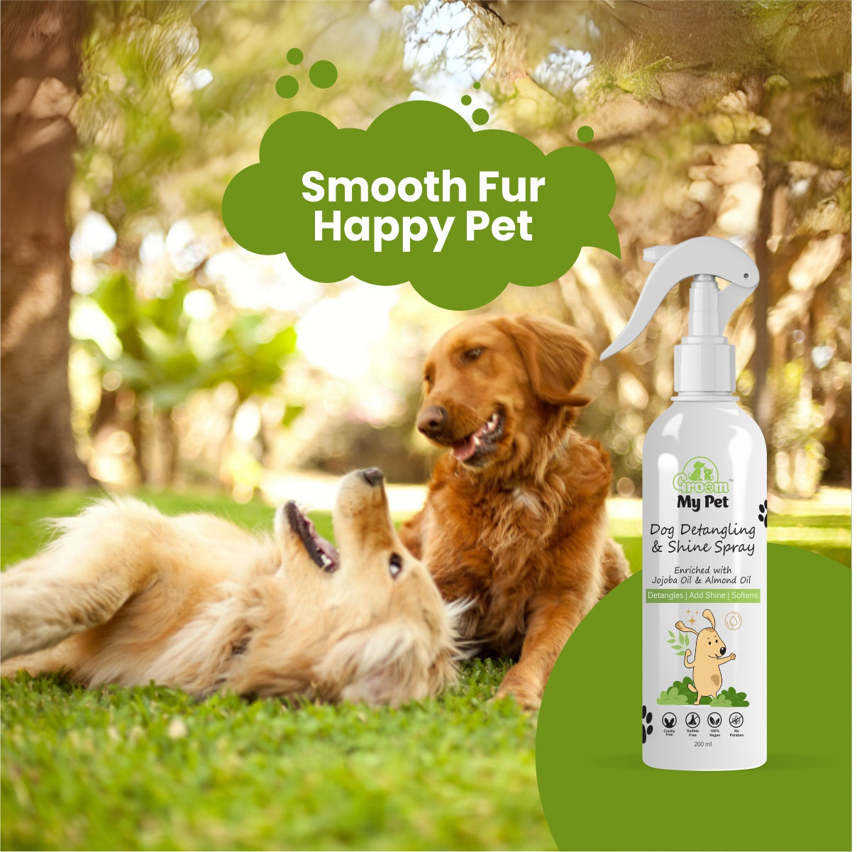 Dog Detangling & Shine Spray - 200 ml – GroomMyPet